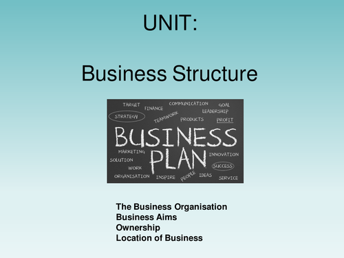 The structure of businesses | Teaching Resources