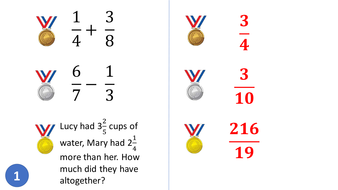 Differentiated Fractions Treasure Hunt | Teaching Resources