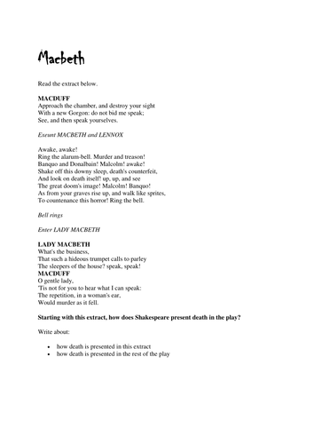 Macbeth Assessment Pack | Teaching Resources