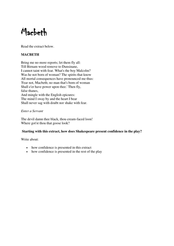 Macbeth Assessment Pack | Teaching Resources