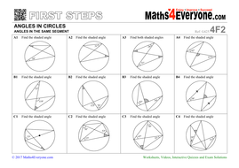 Circle Theorems (Worksheets with Answers) | Teaching Resources