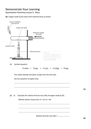 Mass (Ar, Mr, % Composition), GCSE Chemistry, Quantitative Chemistry ...