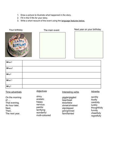 KS2/KS3 Storyboard planners and vocabulary sheets( differentiated ...