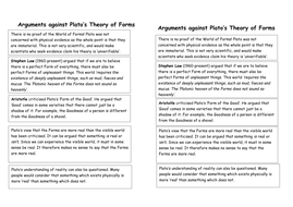 What Is Plato's Theory Of Forms | Teaching Resources