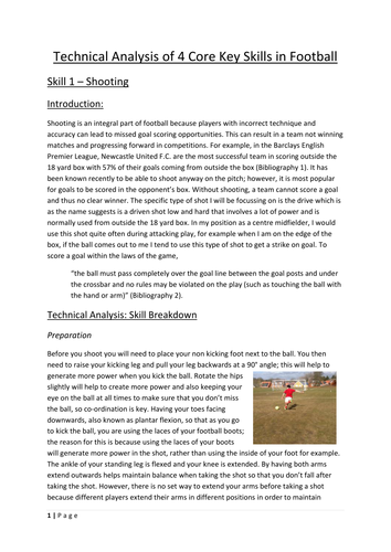 AQA GCSE - Analysis and evaluation of practical sports coursework ...