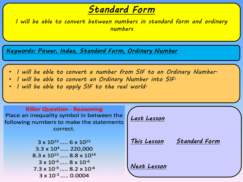 Writing Standard Form | Teaching Resources
