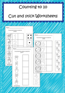 Counting to 10 - Cut and Stick Worksheets | Teaching Resources