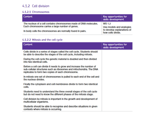 Mitosis and The Cell Cycle - New AQA Biology GCSE | Teaching Resources