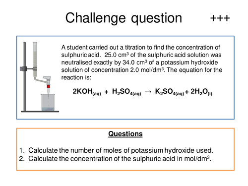 Moles in Solution - calculating concentration: GCSE (AQA) | Teaching ...