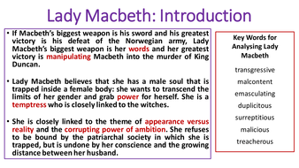 Macbeth: Revising the Main Characters | Teaching Resources