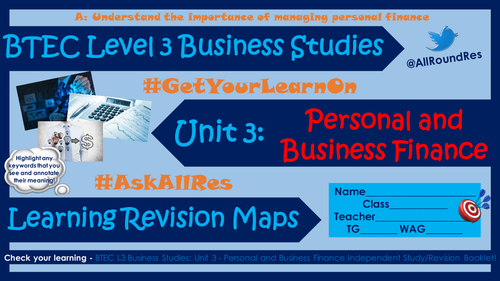@AllRoundRes BTEC L3 Business Studies UNIT 3 BUNDLE! | Teaching Resources
