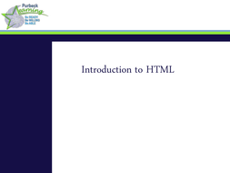 Introduction to HTML | Teaching Resources
