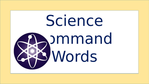 GCSE Science command word definitions and worked examples - classroom ...