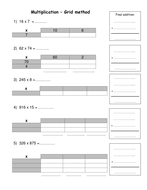 Multiplication - Grid Method - Starter | Teaching Resources