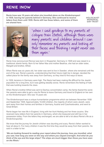 Holocaust Memorial Day Life stories including SEN easy to read life ...