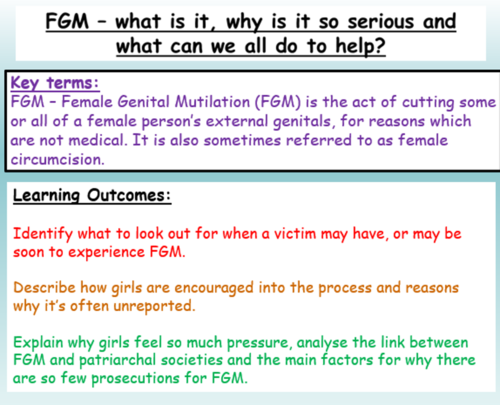 FGM PSHE | Teaching Resources