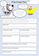 KS1 & 2 play script planning template | Teaching Resources