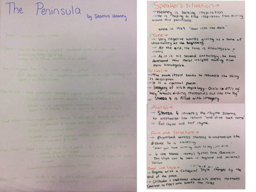 CCEA AS1 Poetry 1900-present Seamus Heaney resources for 'Postscript ...