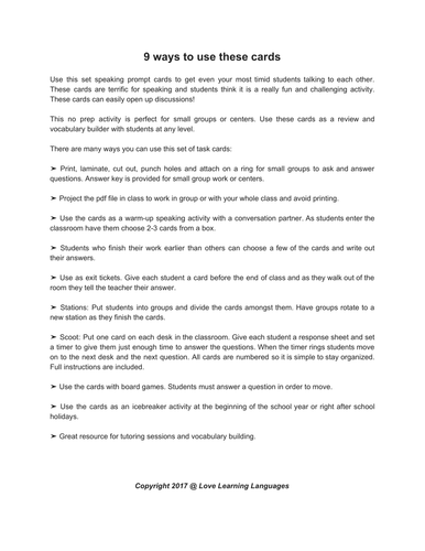 GCSE FRENCH: Le vocabulaire d'automne - 30 French speaking question ...