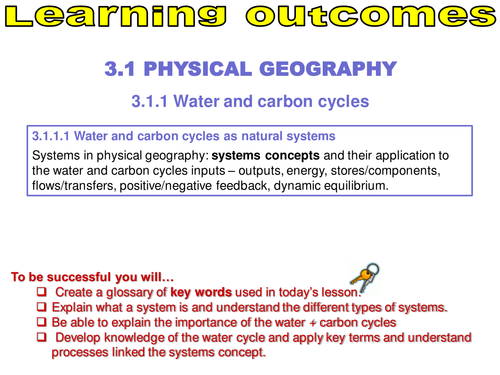 WATER AND CARBON CYCLES-1. Introducing systems concepts | Teaching ...