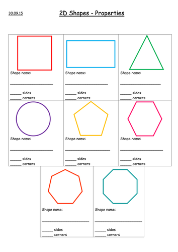 2D shape properties - Year 1 | Teaching Resources