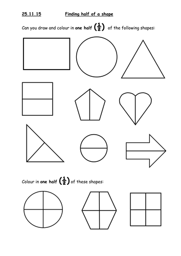 Fractions of 2D shapes | Teaching Resources