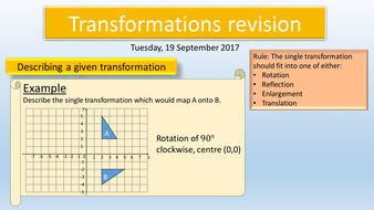 GCSE Revision Lessons: Transformations & Fractions | Teaching Resources
