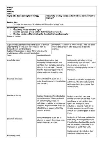 Edexcel 1-9 Science GCSE CB1 Revision | Teaching Resources