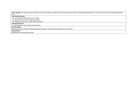 KS3 Operating Systems (OS) lesson plan and powerpoint - 60 minute ...