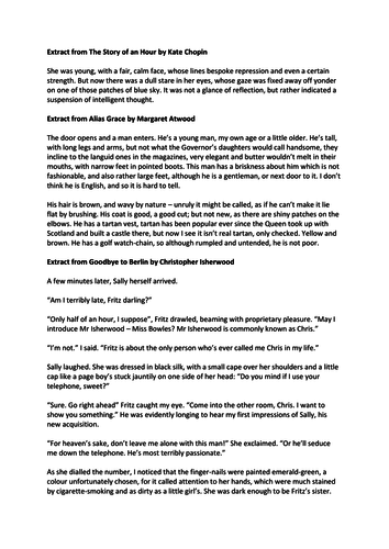 Full lesson plan and activities for Imaginative Writing (Characters ...