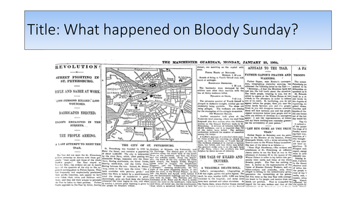 Bloody Sunday 1905 | Teaching Resources
