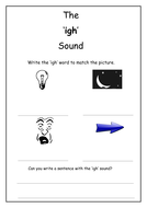 Phonics: igh sound worksheet | Teaching Resources