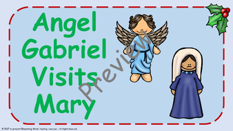 Christmas story presentation - Angel Gabriel visits Mary by ...