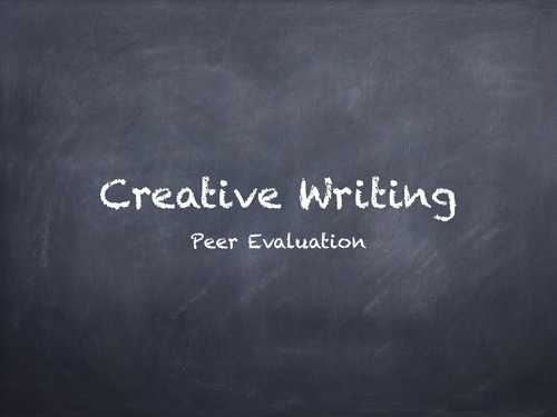 Creative writing: peer evaluation | Teaching Resources