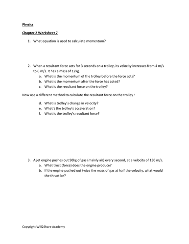 Inertia, Conservation of Momentum, Impulse and Impulsive Force ...