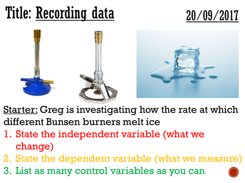 Recording data - complete lesson (KS3) | Teaching Resources
