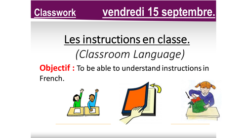 Les instructions en classe - classroom language. | Teaching Resources