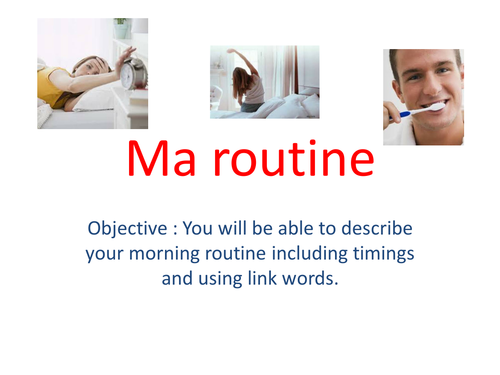 Ma routine - daily routine with times. | Teaching Resources