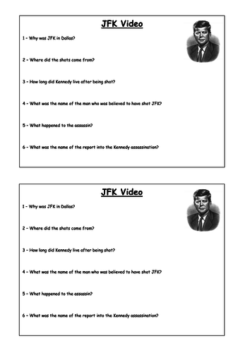 Who shot JFK? | Teaching Resources