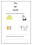 Phonics: ay sound worksheet | Teaching Resources