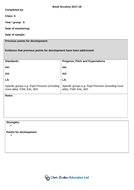 English Book Scrutiny Proforma | Teaching Resources