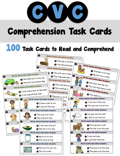 CVC Sentences for Reading Comprehension | Teaching Resources