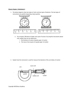 Vernier Caliper, Micrometer Screw Gauge and Zero Error Correction ...