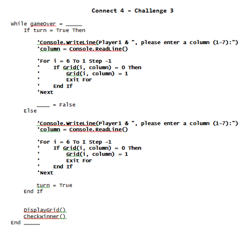 Gcse Programming Four In A Row 2d Arrays Project Teaching Resources