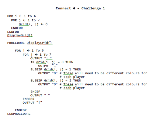 GCSE Programming Four in a row 2D arrays project | Teaching Resources