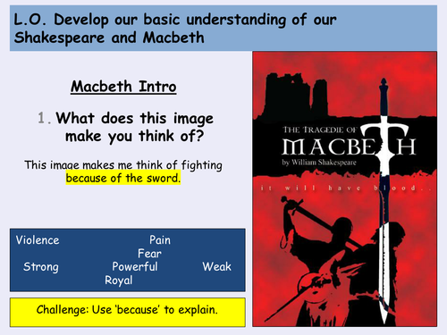 KS3 Lower Ability SEN Macbeth - Act 1 Scene 2 - Character and Soldiers ...