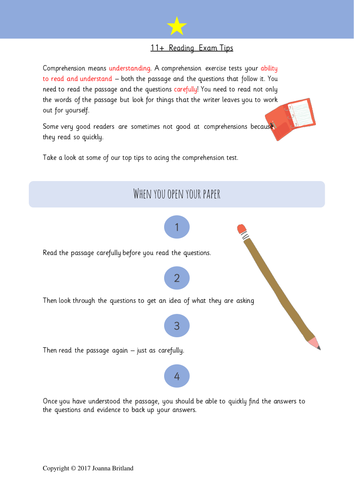 11+ literacy advice booklet | Teaching Resources