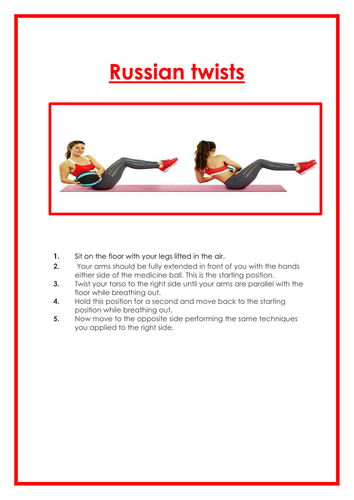 Health related fitness circuit cards | Teaching Resources