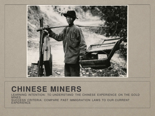 Chinese Miners in Australia during Gold Rush | Teaching Resources