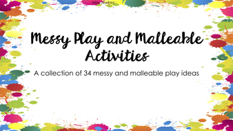 34 Messy and Malleable Play Ideas | Teaching Resources